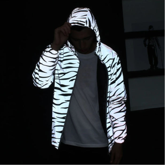 Reflective Glowing Jacket for Winter Raves | Grumps Collection